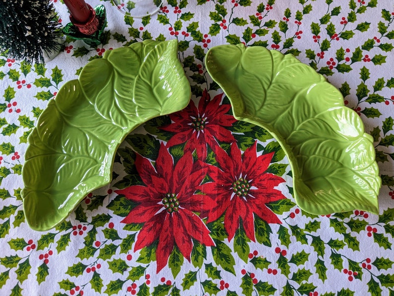 Sylvan Pottery Leaf Shaped Mismatched Appetizer Trays - 1950’s ...