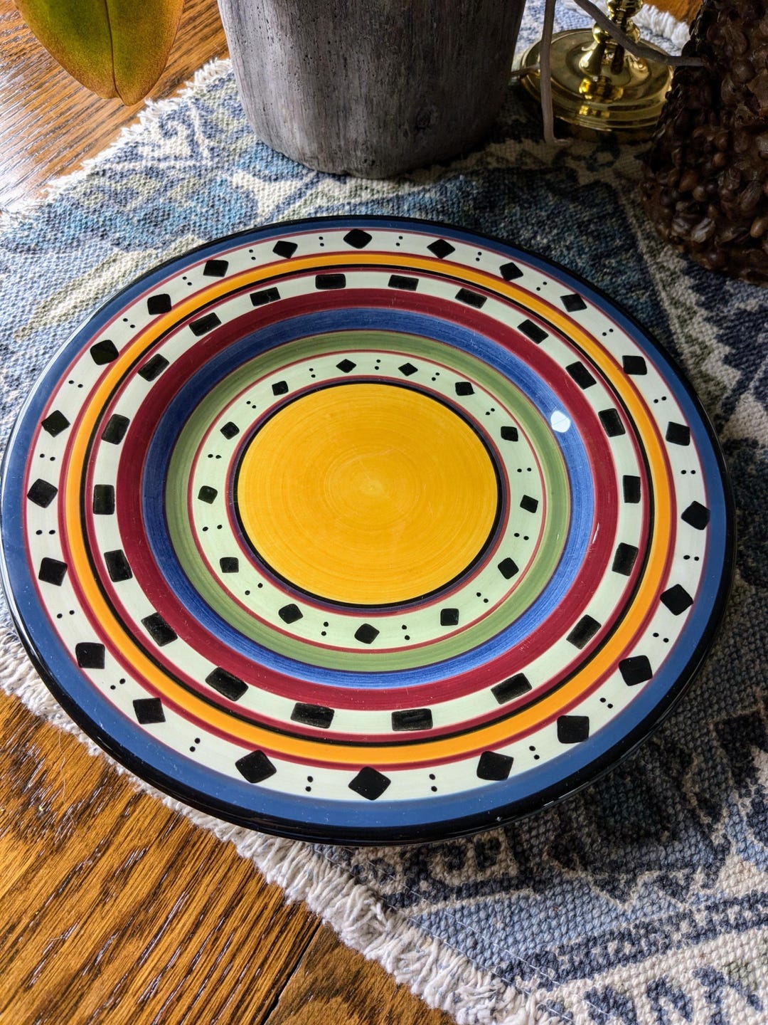 Argentina Hand Painted Salad Plates and Ruffled Bowls - 1990’s ...