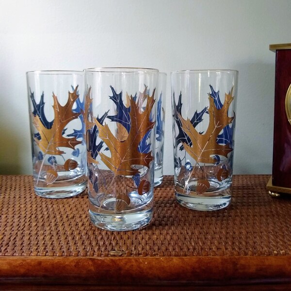 Gold Leaf Glasses - Etsy