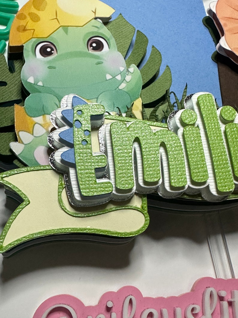 Dino Smash Cake Topper: Dinosaur 1st Birthday Party Decor - Etsy