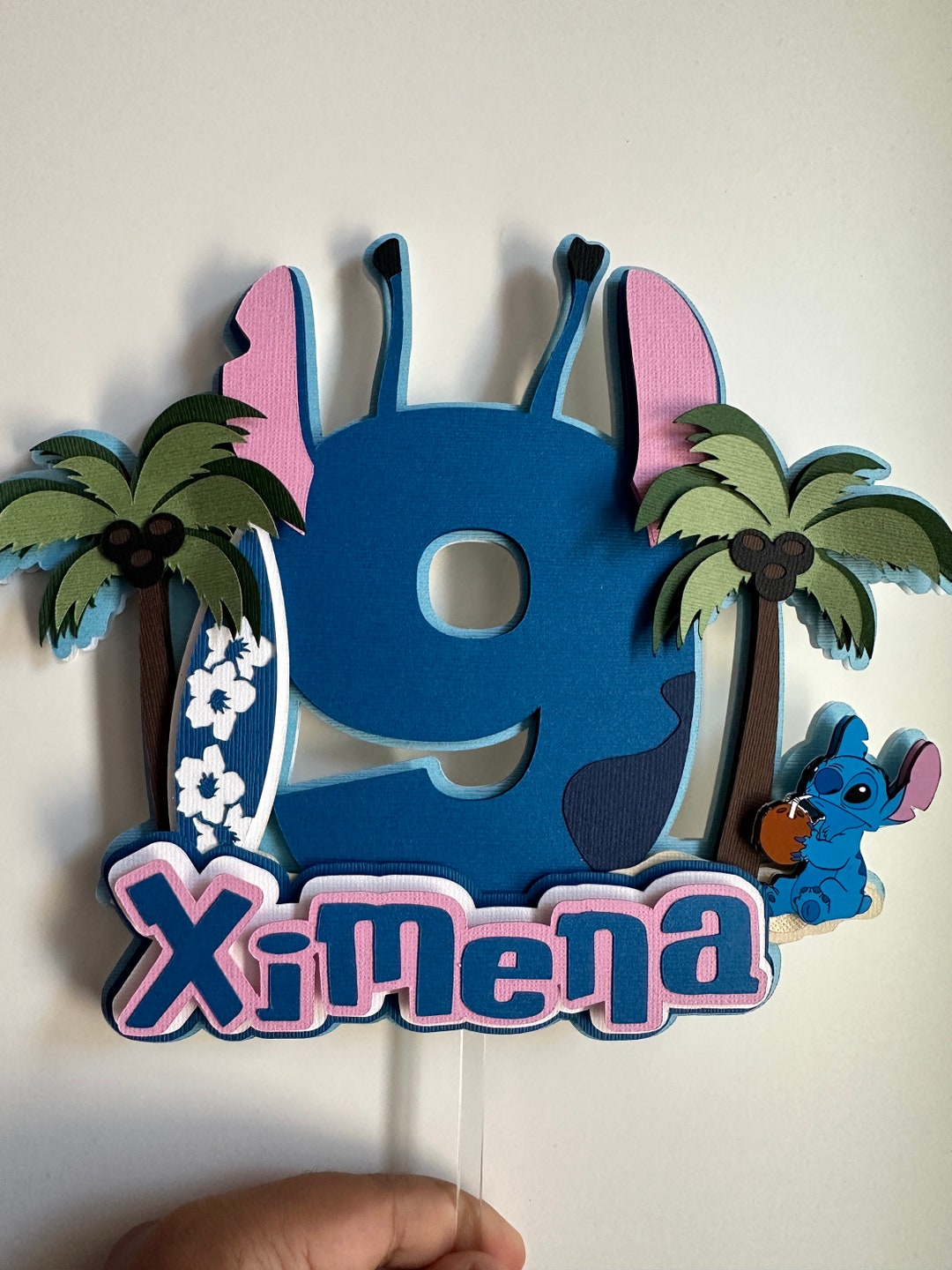 Blue Alien Cake Topper 626 Birthday Stitch Inspired - Etsy