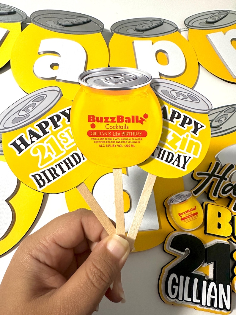 Buzzballz Birthday Party Decor: Cake Topper, Banner, Cupcake Toppers - Etsy