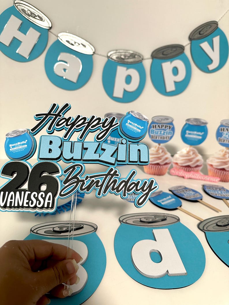 Buzzballz Birthday Party Decor: Cake Topper, Banner, Cupcake Toppers - Etsy