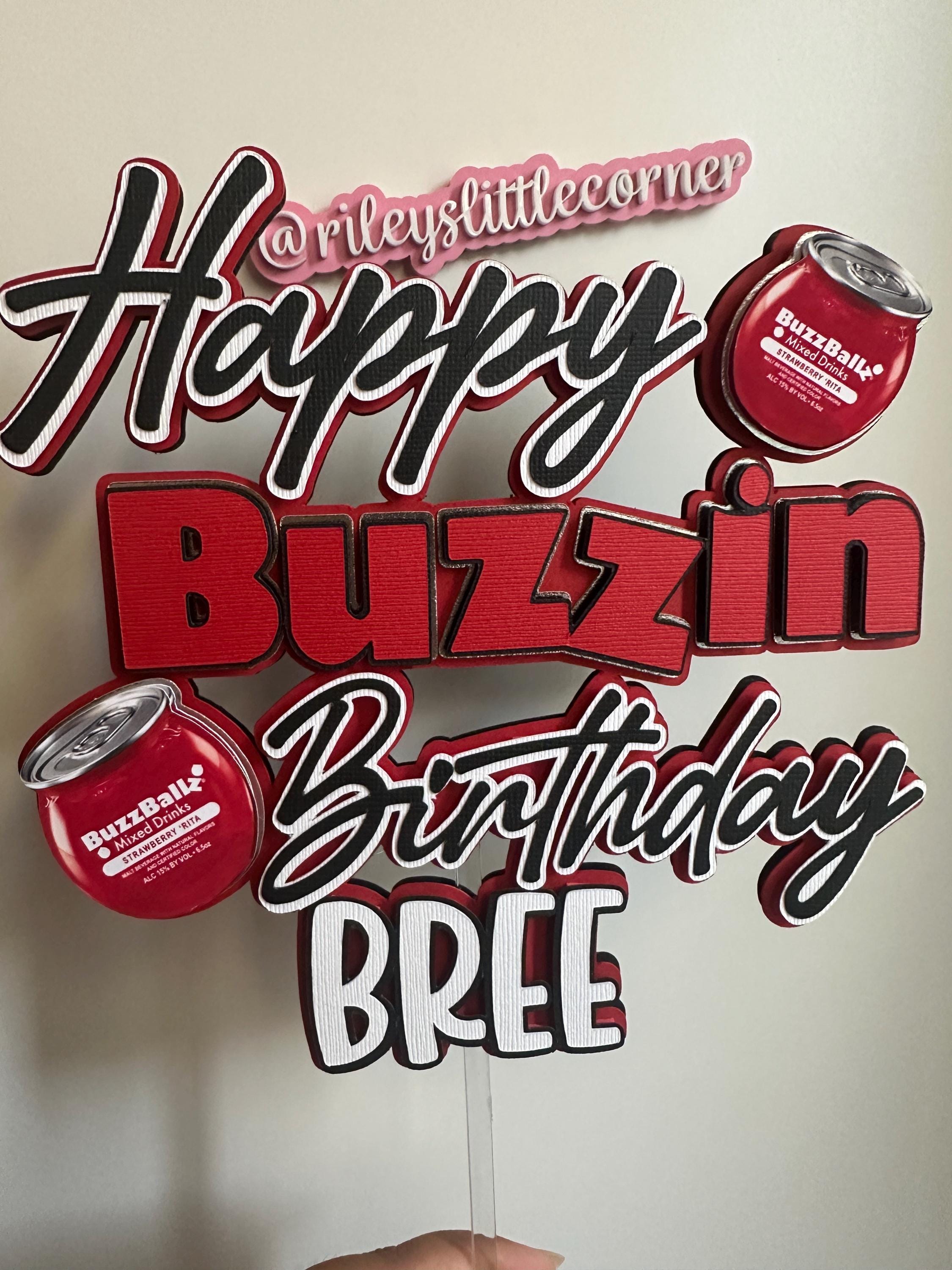 Buzzballz Inspired Birthday Cake Topper: Tequila Party Decor - Etsy