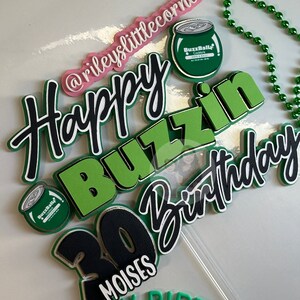 Buzzballz Inspired Cake Topper Buzzin Birthday Tequila Party Buzzballz ...