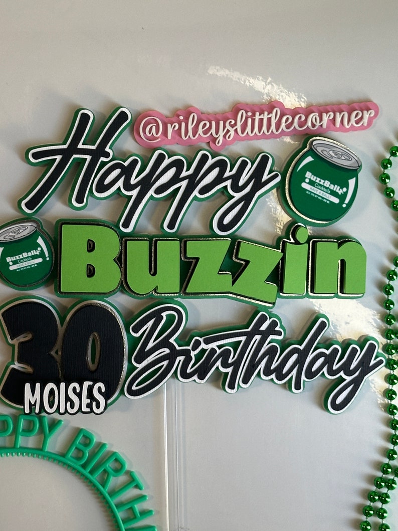 Buzzballz Inspired Birthday Cake Topper: Tequila Party Decor - Etsy