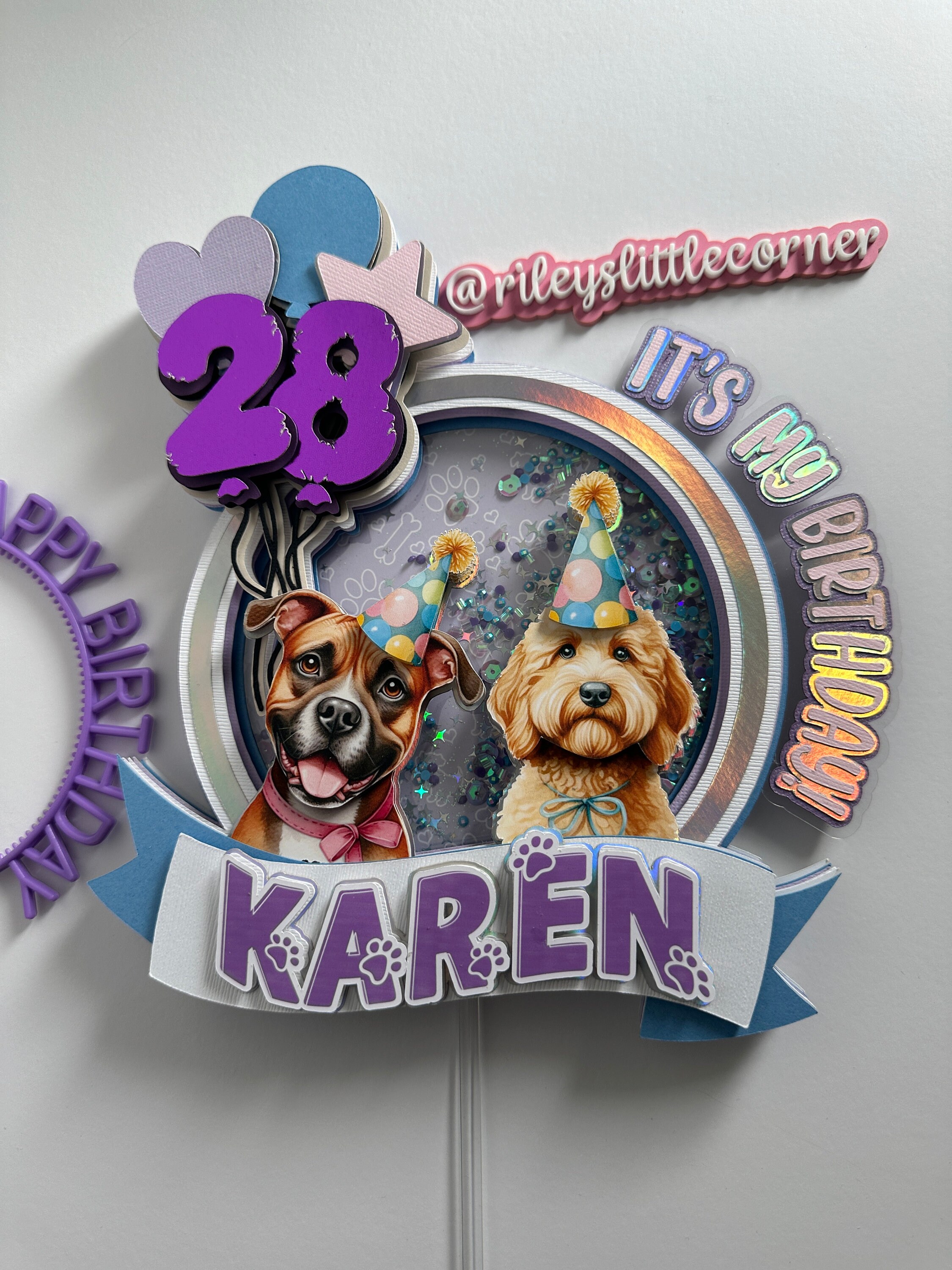 Labradoodle Dog Birthday Cake Topper: Custom Puppy Party Decor - Etsy