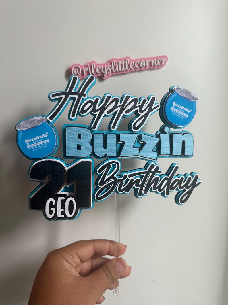 Buzzballz Inspired Birthday Cake Topper: Tequila Party Decor - Etsy