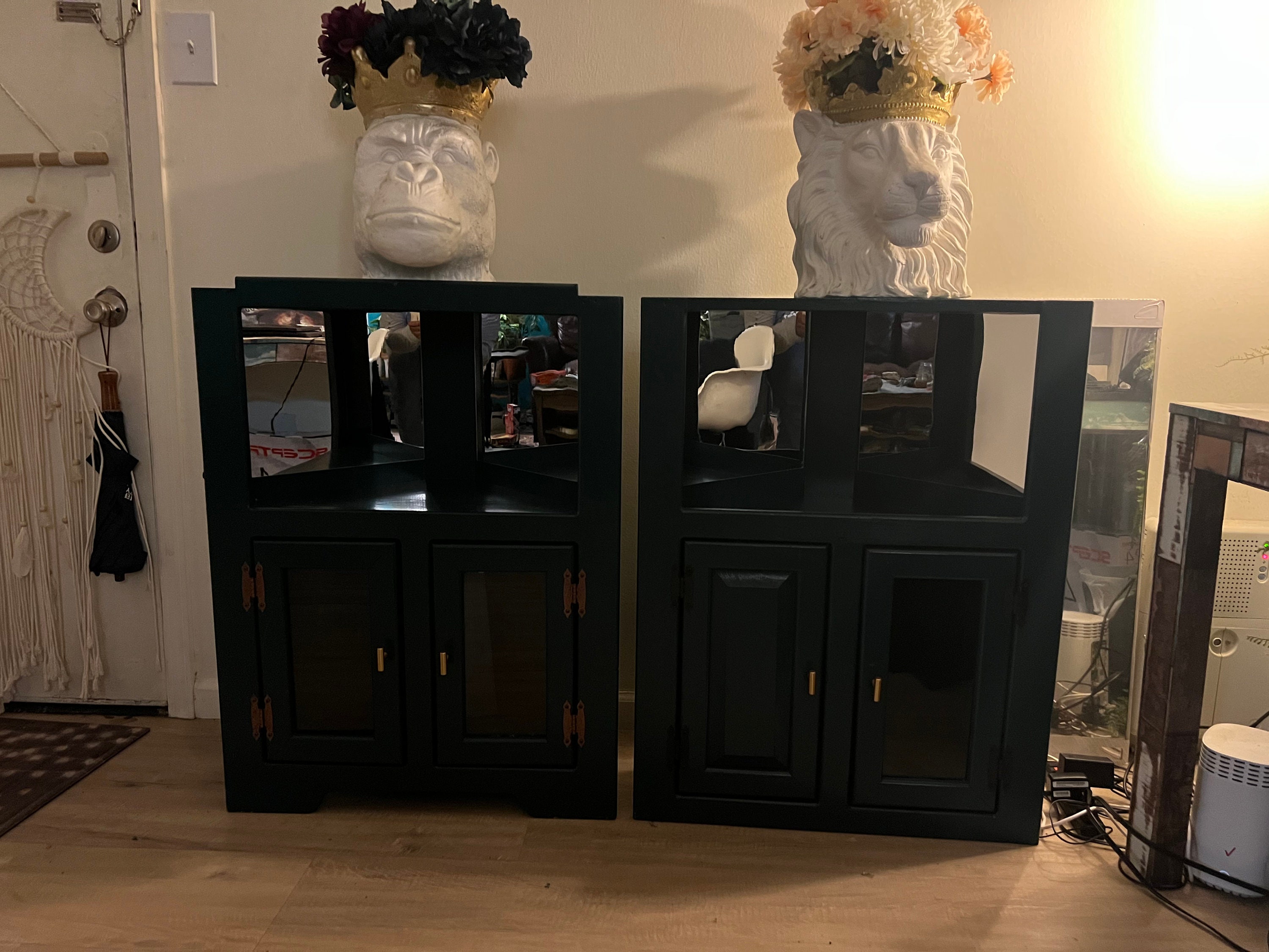 Teal Corner Cabinets - Etsy