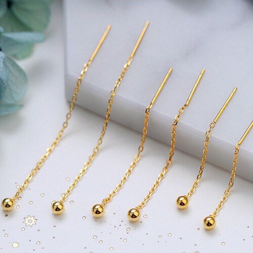 Long Dangling Earrings Drop Chain Earrings Long Chain - Etsy