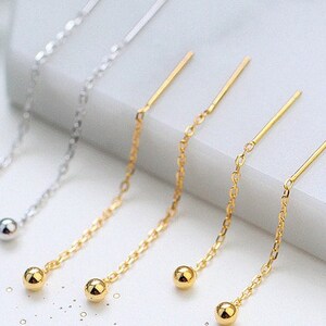 Long Dangling Earrings Drop Chain Earrings Long Chain - Etsy