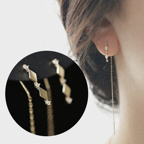 Long Dangle Earrings - Etsy