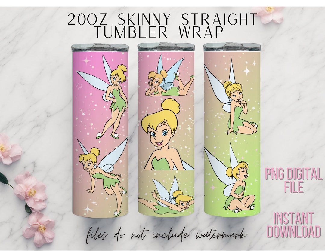 Tinkerbell Tumbler Wrap, Tinkerbell 20oz Tumbler, Full Size Wrap ...