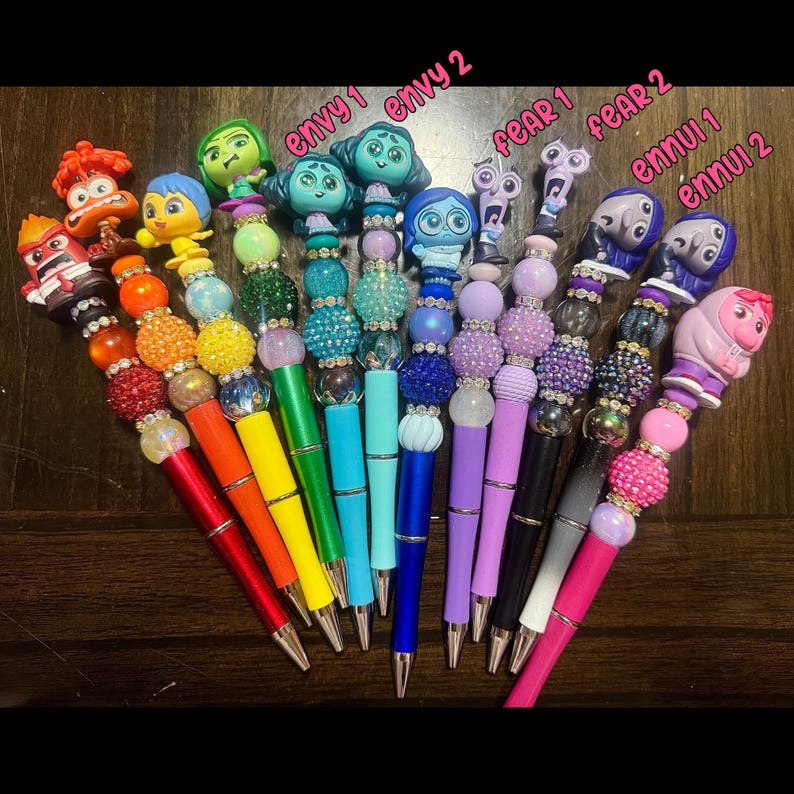 Doorable Pens, Autograph Pens, Beadable Pens, Inside Out, Joy, Sadness ...