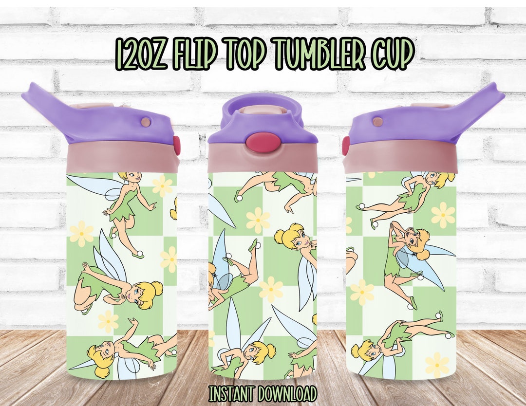 Tinkerbell 12oz Tumbler Wrap, 12oz Flip Top Tumbler, Full Wrap Size ...