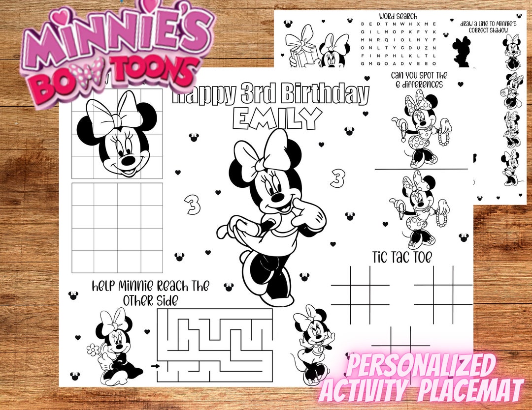 Printable Minnie Mouse Word Search - Word Search Maker