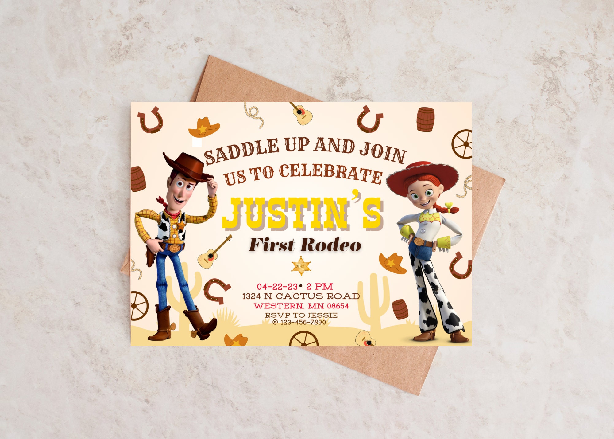 Invitación de cumpleaños de Toy Story, invitación de Woody, fiesta ...