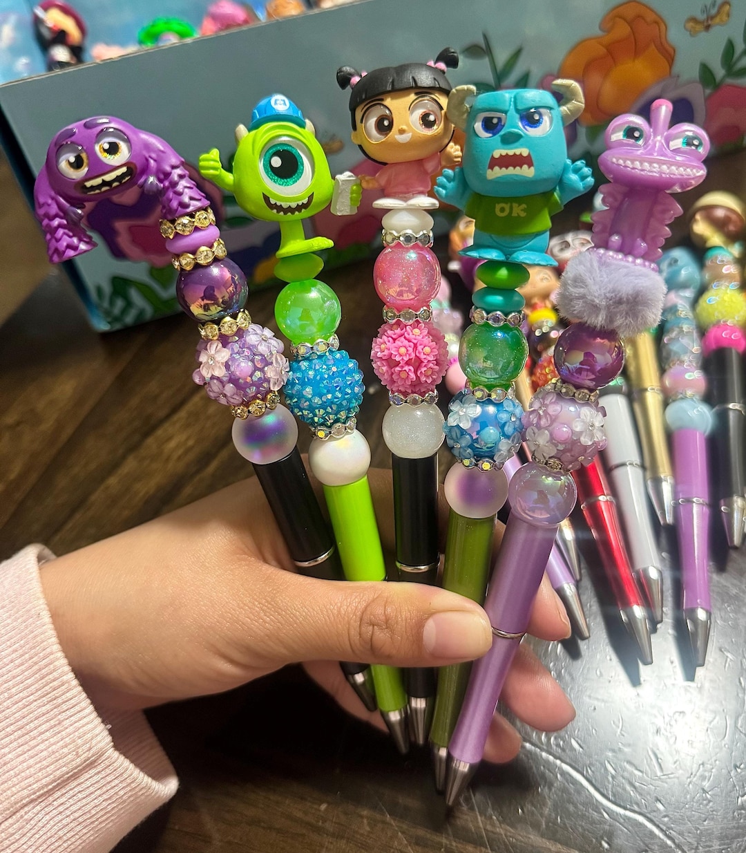 Doorable Pens, Autograph Pens, Beadable Pens, Monsters Inc, Sully, Mike ...