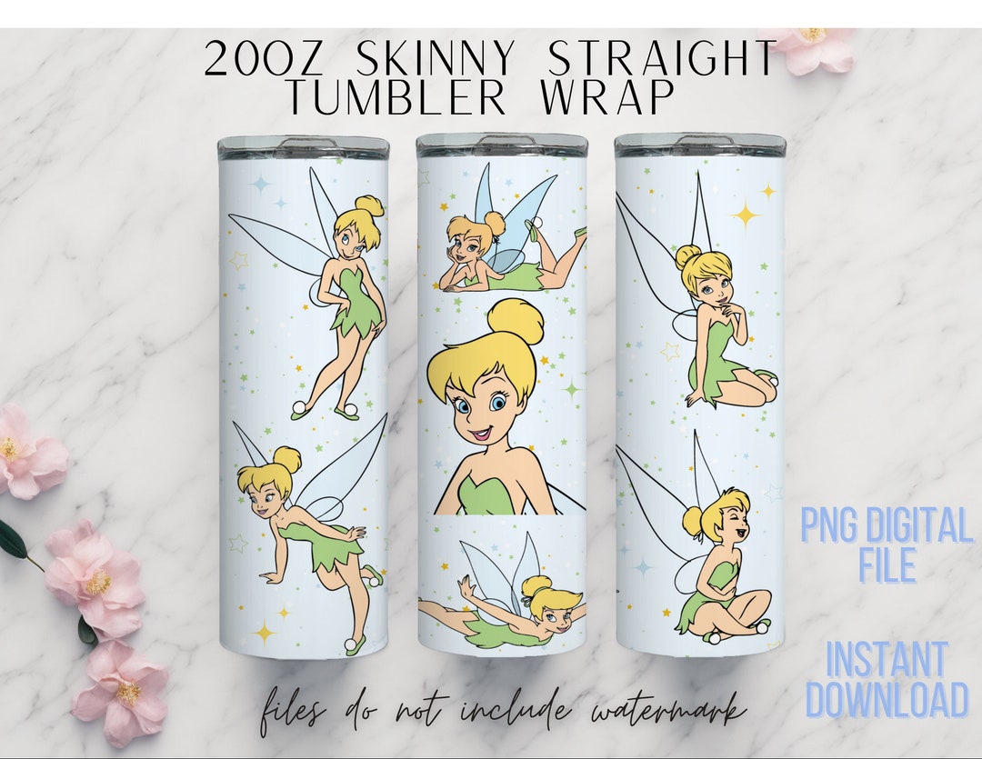 Tinkerbell Tumbler Wrap, Tinkerbell 20oz Tumbler, Full Size Wrap ...