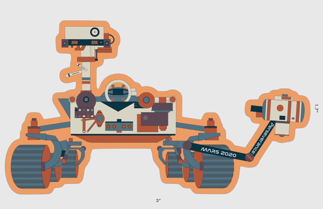 NASA Mars 2020 Perseverance Rover Sticker - Etsy