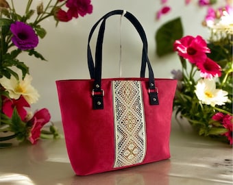 Peruvian Shoulder Bag, Faux Suede Bag, Bag With Zipper, Gift for Women ...