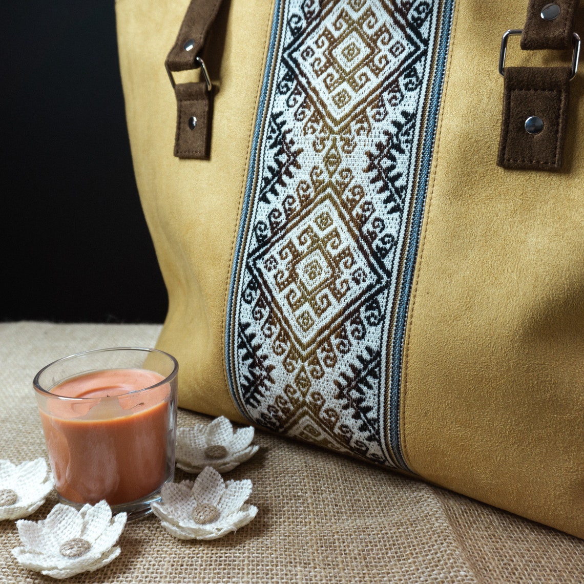 Peruvian Shoulder Bag, Faux Suede Bag, Bag With Zipper, Gift for Women ...