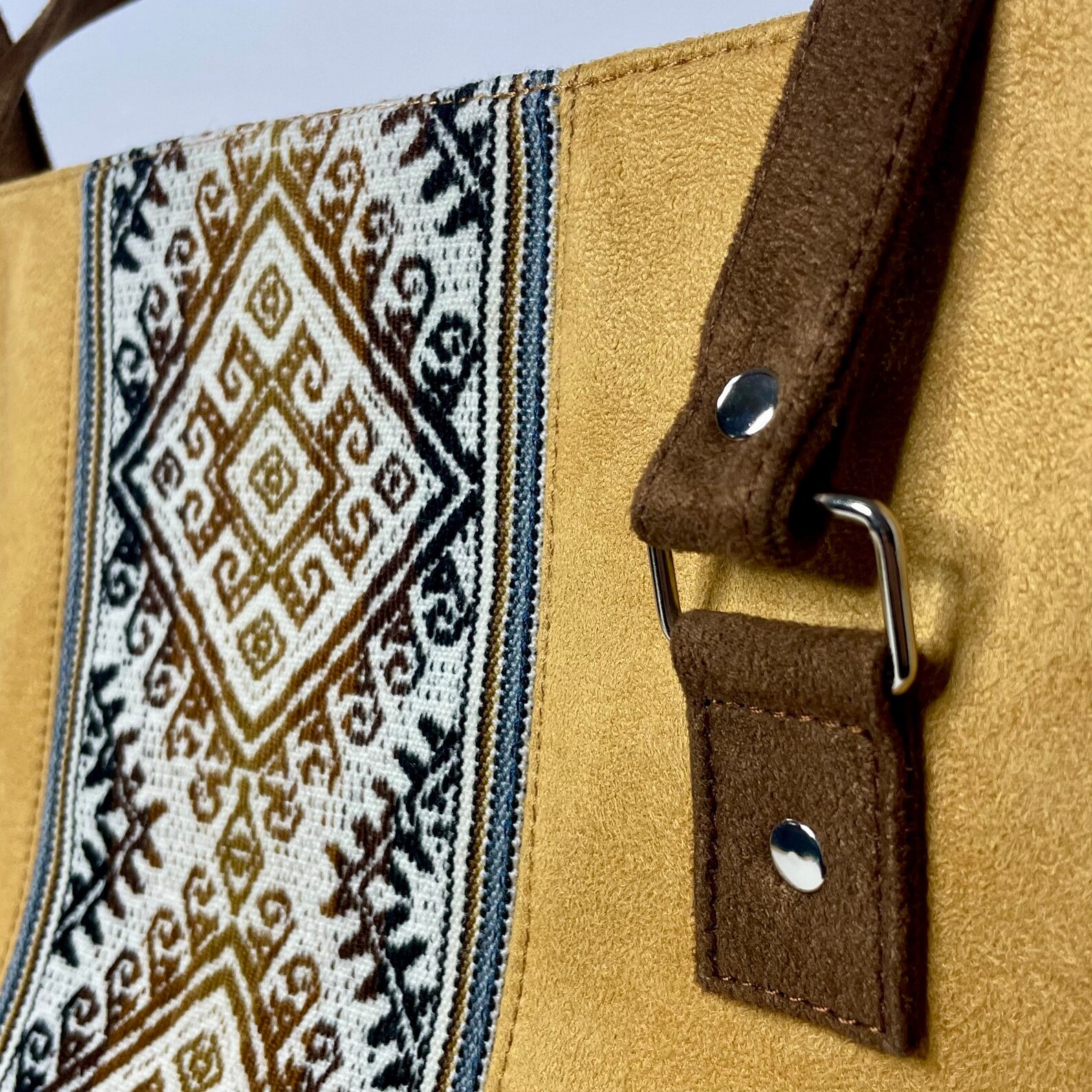 Peruvian Shoulder Bag, Faux Suede Bag, Bag With Zipper, Gift for Women ...