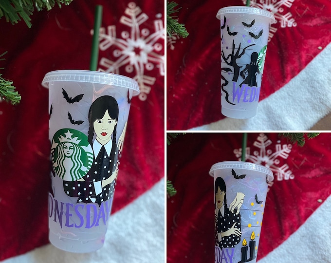 Wednesday Addams Starbucks Color Changing Cold Cup - Etsy