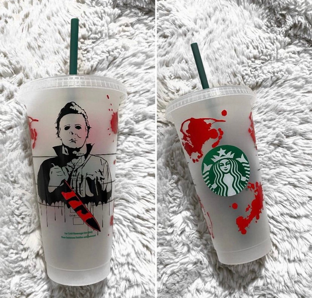 Michael Myers Starbucks Cold Cup - Etsy