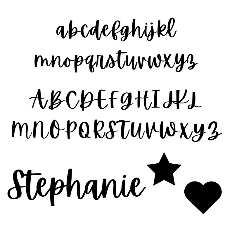 Custom HTV Name Glitter Heat Transfer Vinyl Iron on Decals Name ...