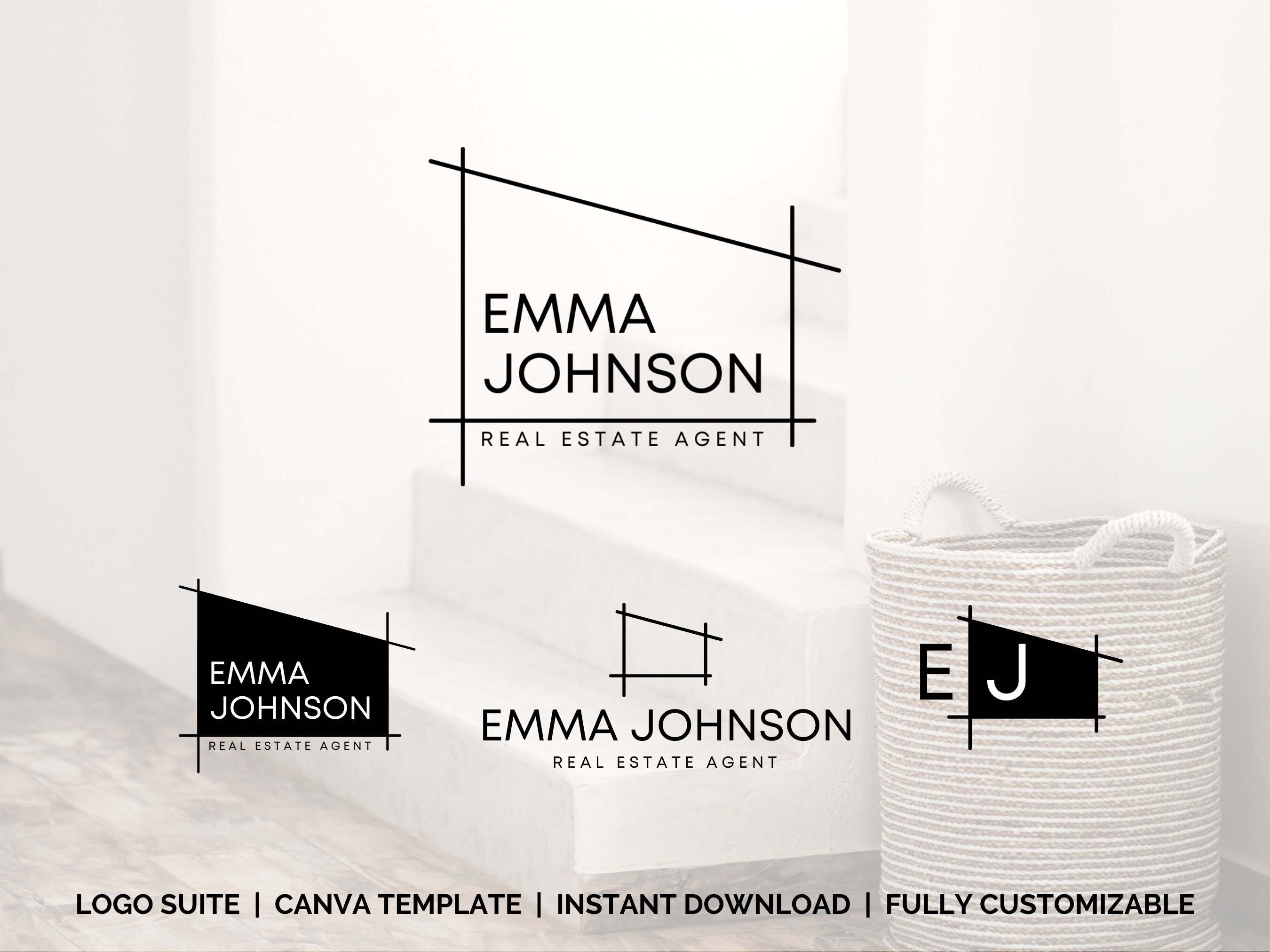 Real Estate Marketing, Editable Logo, Realtor Logo, Minimalist Logo ...