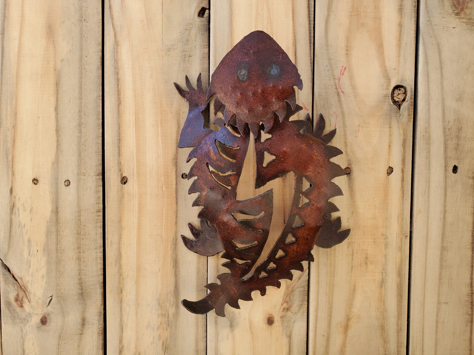 Metal Horned Toad / Yard Art / Small Horned Lizard / Metal Art ...
