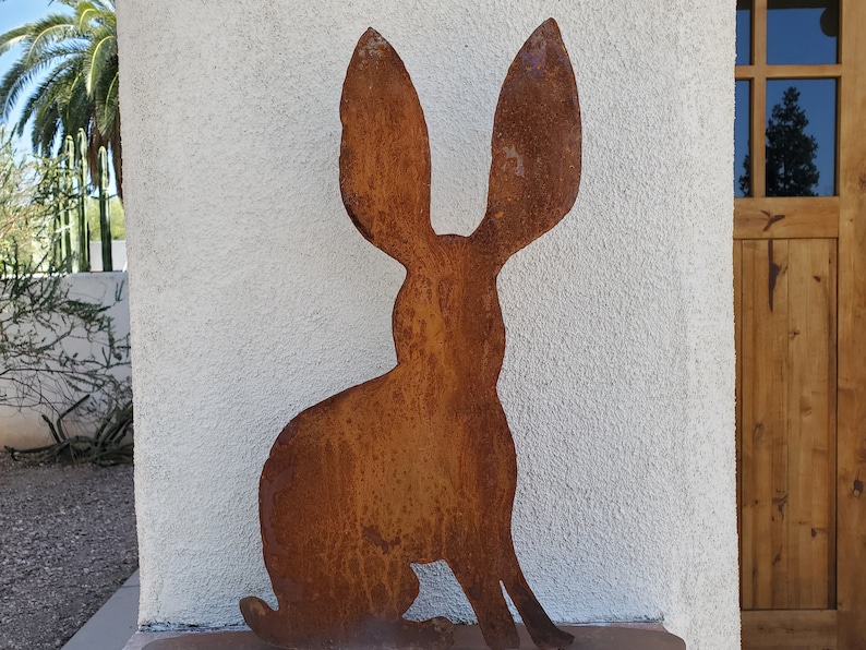 Metal Jackrabbit Sculpture / 22 Inch Life-sized / Southwest - Etsy