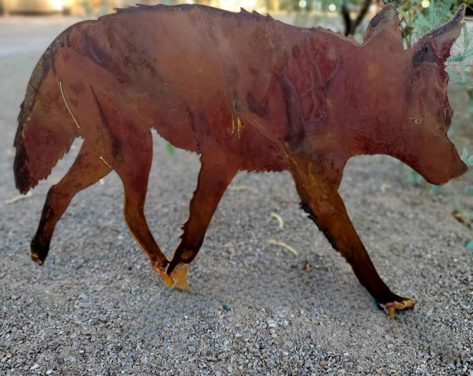 Metal Coyote / Prowling Coyote / Southwest Desert / Metal Art ...