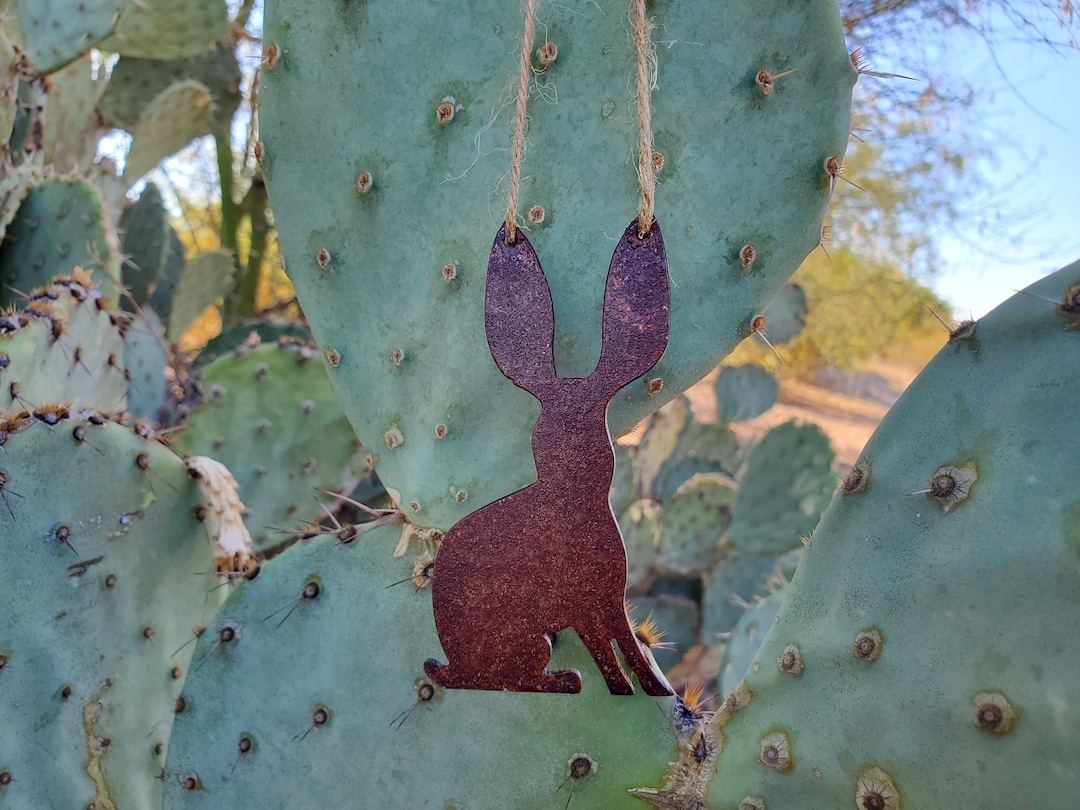 Jackrabbit Ornament / Metal Art / Holiday Decoration / Southwest ...