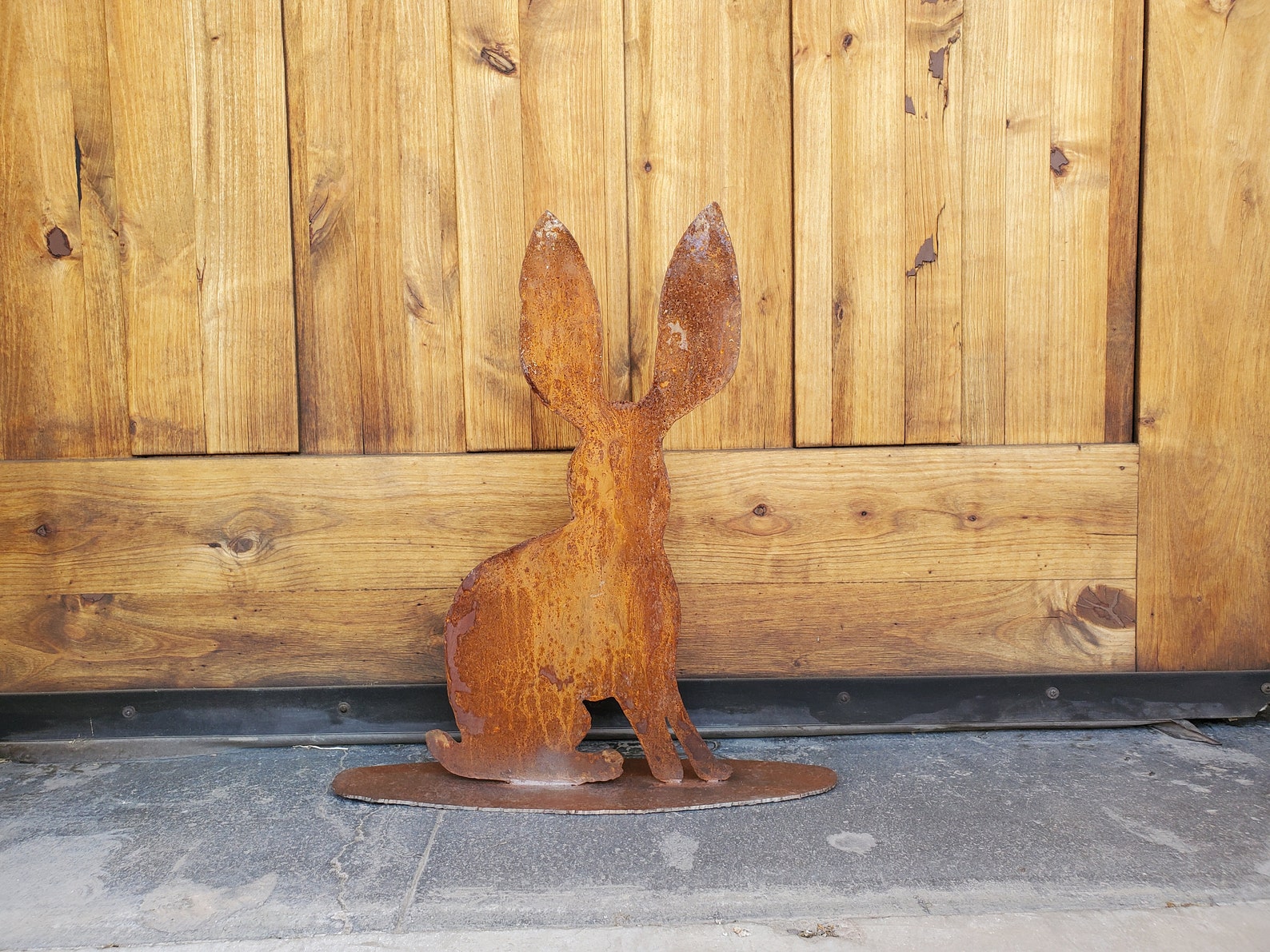 Metal Jackrabbit Sculpture / 22 Inch Life-sized / Southwest | Etsy