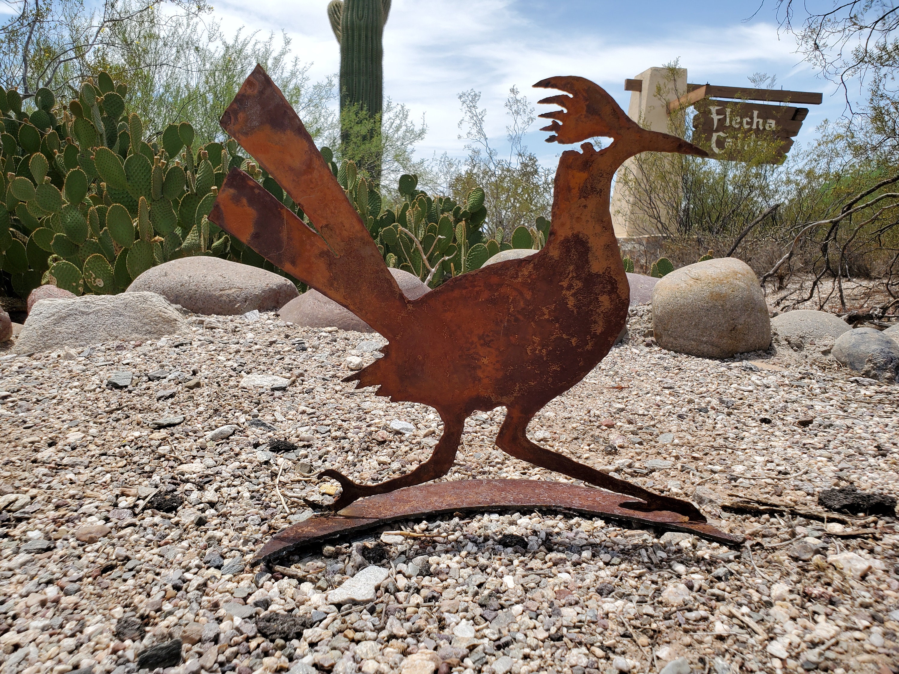 Metal Roadrunner / Yard Art / Handmade Sculpture / Southwest Desert ...