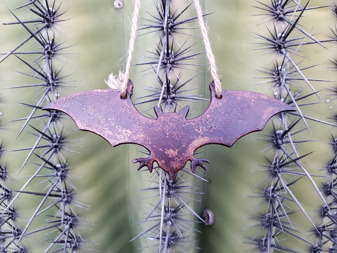 Bat Ornament / Metal Art / Holiday Decoration / Southwest / Rustic ...