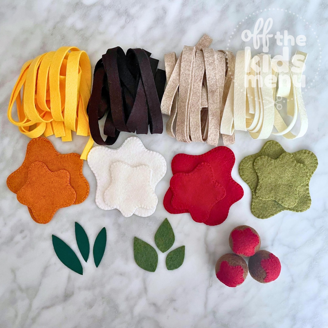 Felt Spaghetti, Felt Food Custom Play Food Set, Italian Food Pasta Toy ...