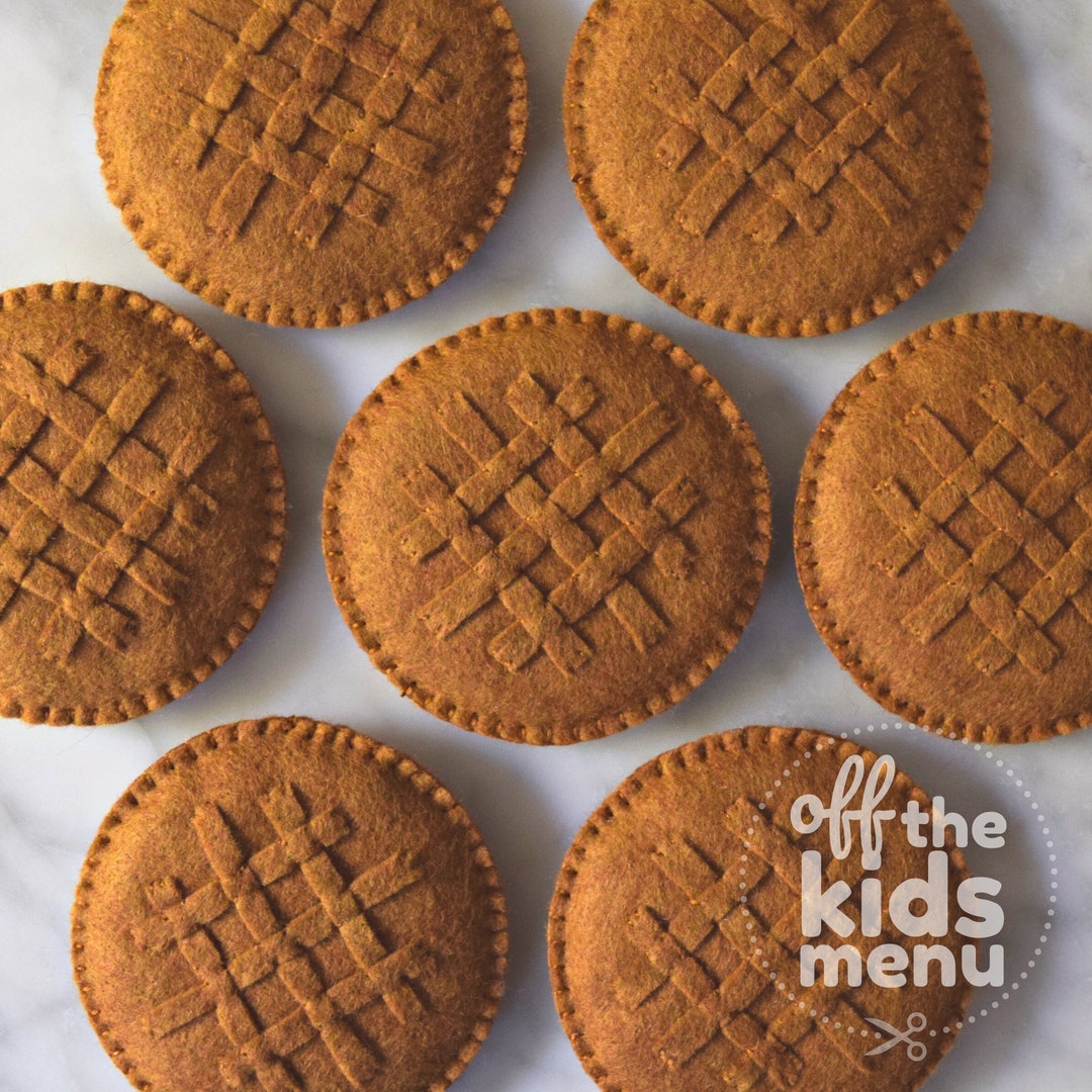Felt Peanut Butter Cookie, Felt Food for Play Kitchen, Imaginary Play ...