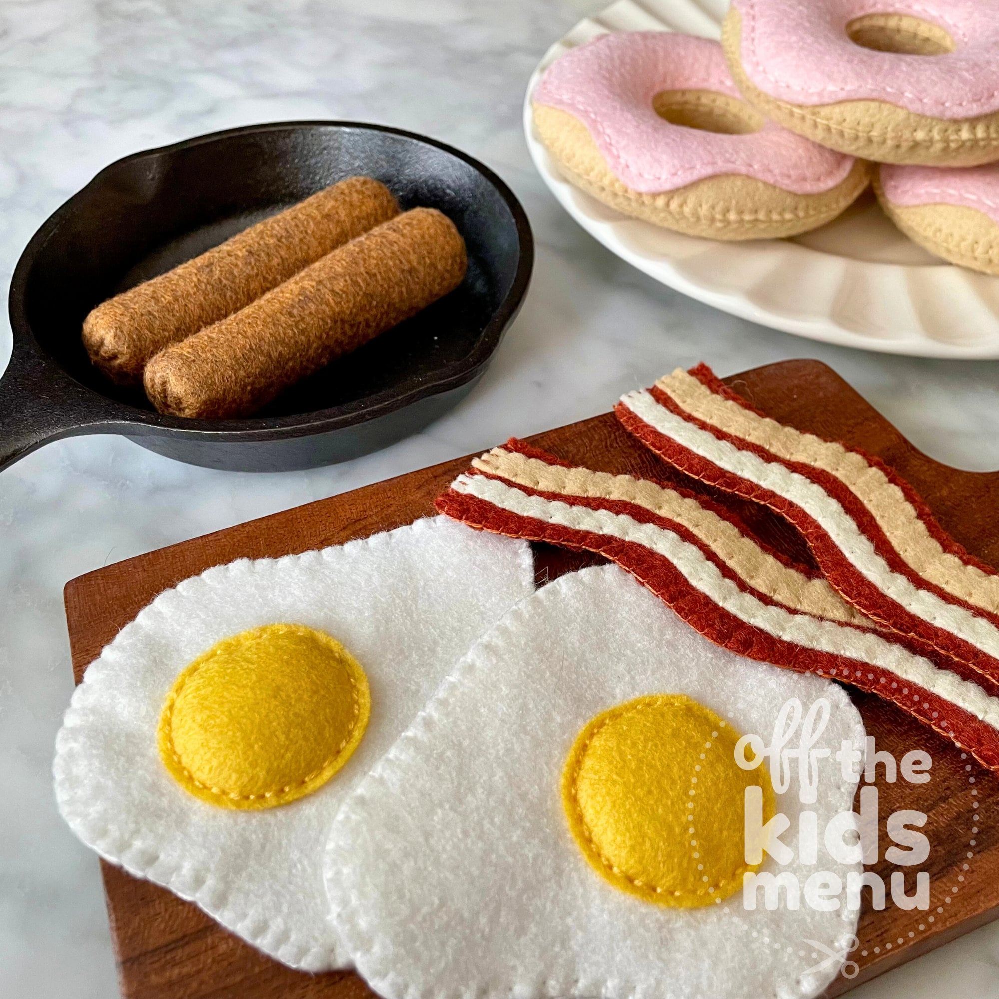Felt Breakfast Set, Felt Food for Play Kitchen, Imaginary Play, Foodie ...