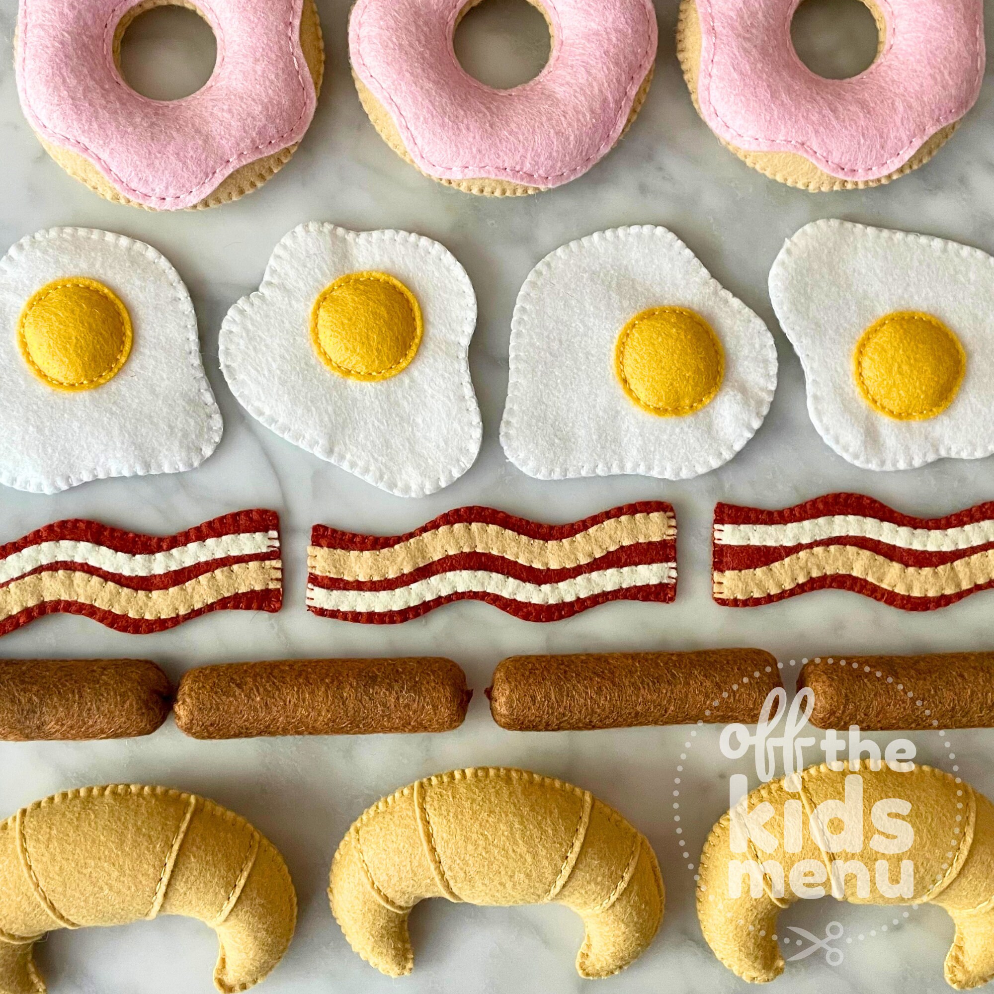 Felt Breakfast Set, Felt Food for Play Kitchen, Imaginary Play, Foodie ...