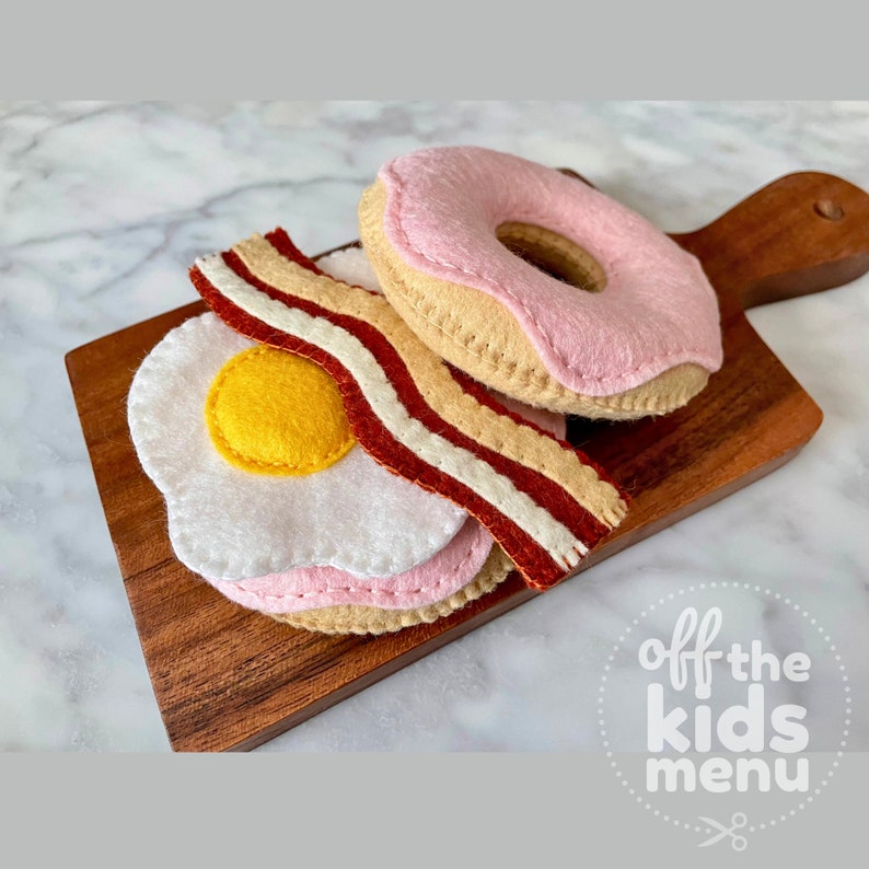 Felt Breakfast Set, Felt Food for Play Kitchen, Imaginary Play, Foodie ...