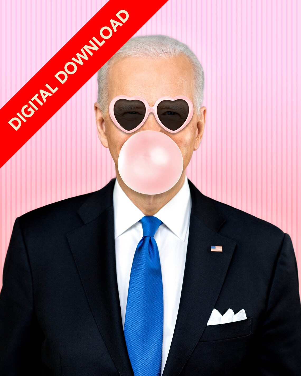 Digital Download of President Joe Biden Bubble Gum Pop Art, Whimsical ...