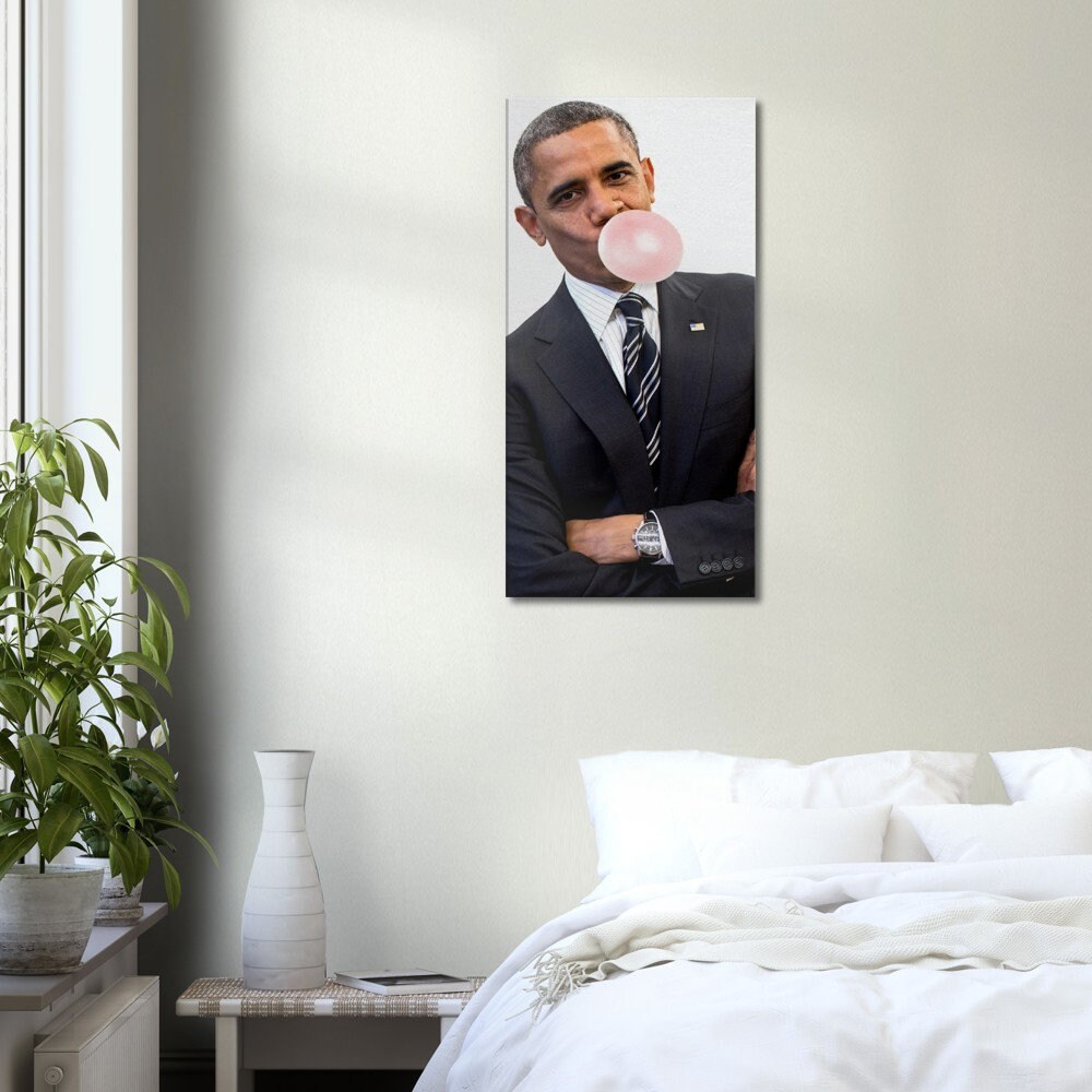 President Barak Obama Bubble Gum Pop Art, Whimsical Altered Portrait ...