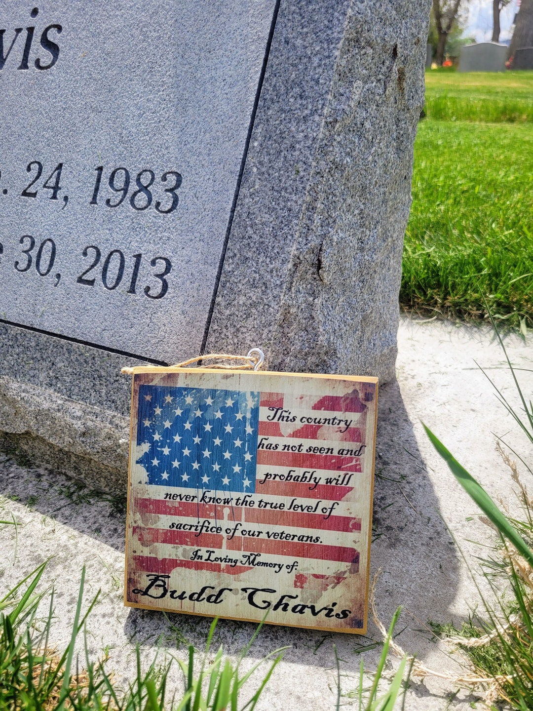 Memorial Day Grave Decoration- Veteran Memorial- Soldier Memorial - Etsy