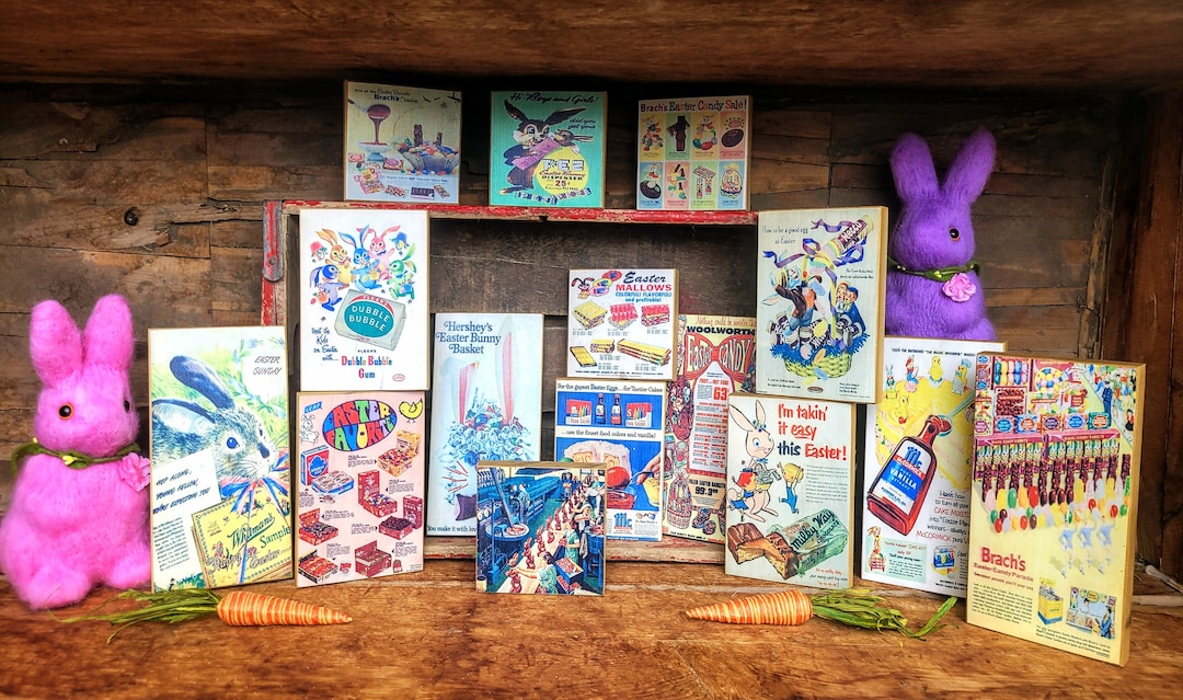 Vintage Style Easter Candy Ads- Retro Easter Candy Ads- Easter Home ...