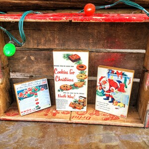 Vintage Christmas Baking Ad Wood Blocks- Christmas Decor- Holiday ...