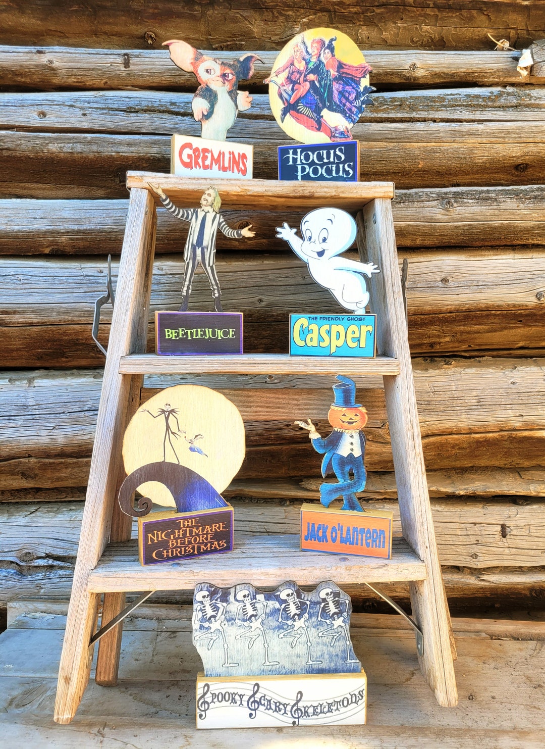 Halloween Character Cut Outs- Halloween Home Decor- Vintage Halloween ...