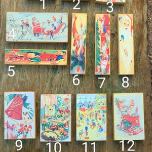 Christmas Elves Wood Blocks- Vintage Style Christmas Tiered Tray Decor ...